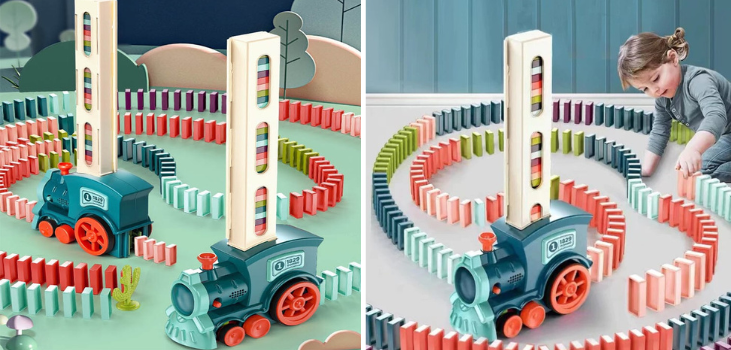 AutoSet Domino Train - The Most Viral Gift Of The Year!